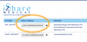 Find Direct Addresses easily - iShare Medical Directory
